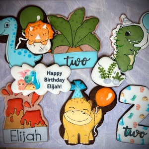 Cute Dinosaur for Birthday Party Clipart With Watercolor Illustration ...