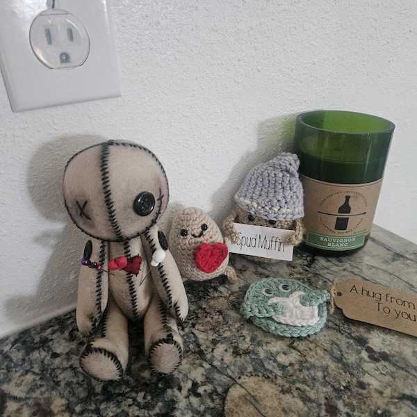 Handmade Voodoo Doll With Pins, 100% Wool Felt Art Doll, Gothic ...
