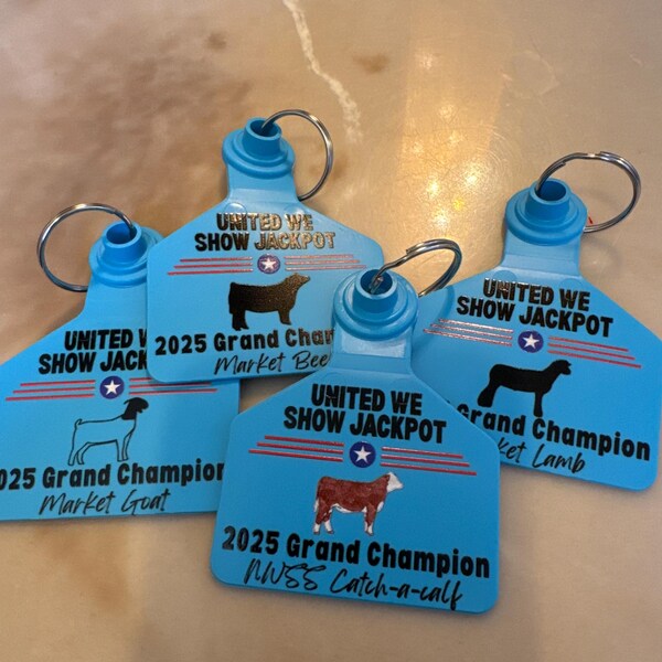 Custom Ear Tag Keychain-thank You County Fair-stockman Eartags-market ...