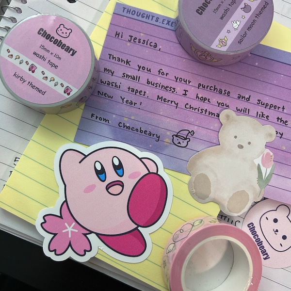 Kirby Stickers - Sakura - Etsy