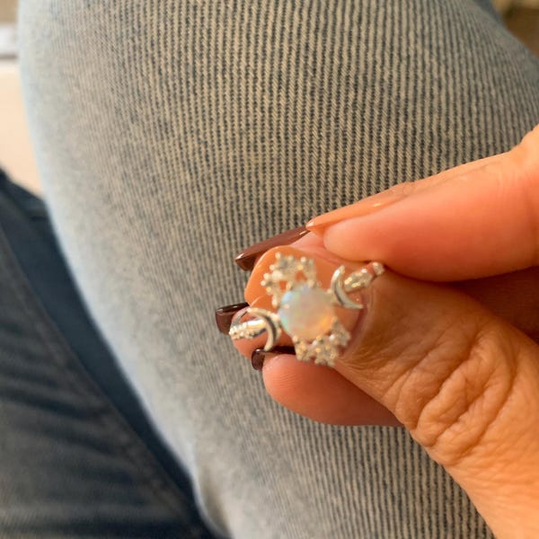 Emerald Cut Sapphire Engagement Ring, Dainty Diamond Bridal Ring ...