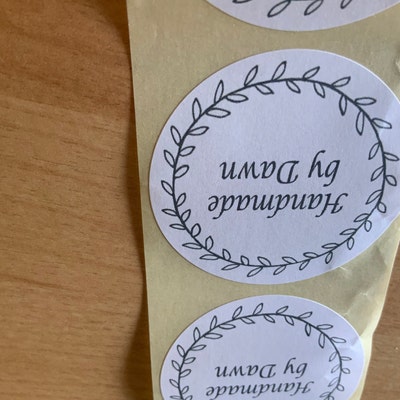 Add Your Text Roll of Stickers Small Business Packaging Labels 35mm ...