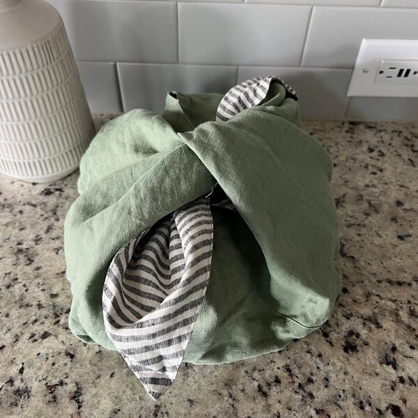 Linen Lunch Bag: Japanese Bento Bread Bag, Reusable Food Wrap - Etsy