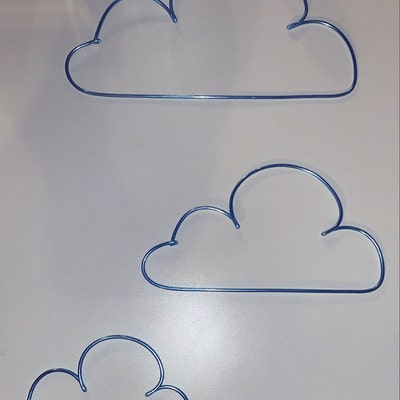 Wire Clouds Trio Clouds Wall Art Wall Sign Cloud Shape Home Decoration ...