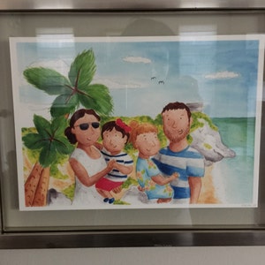A5 1 Person Custom Portrait Hand Painted Acrylic Illustration ...