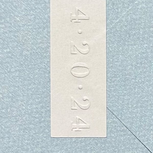 Custom Made White Embossed Raised Sticker/label, Embossing Seal ...