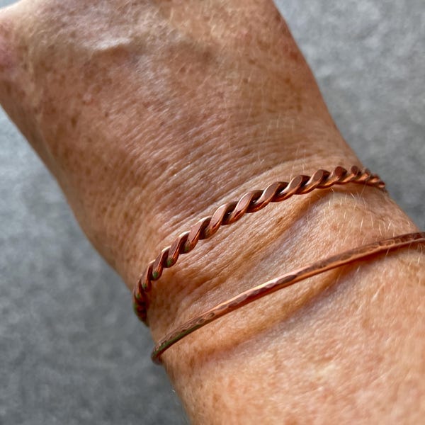 Copper Twisted Barbwire Ring, in Solid Good Quality Natural Copper ...