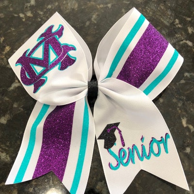 Senior Cheer Bow With Graduation Hat and Name / Graduation Cheer Bow ...