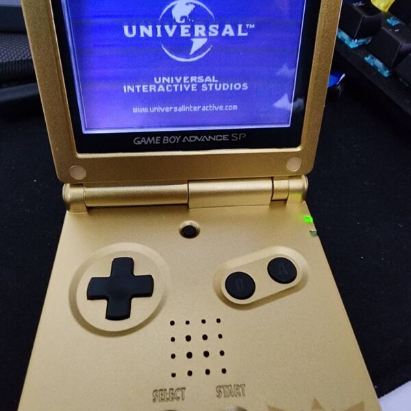 GBA SP Console Refurbished Gameboy Advance Zelda Gold Triforce Brighter ...