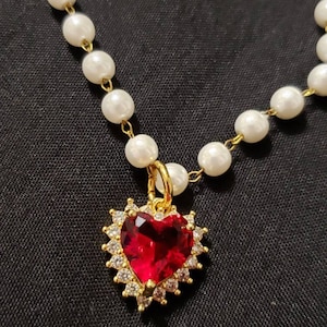 Red Heart Gem Ring, Gold Plated 925 Sterling Silver, Ruby Red Signet ...