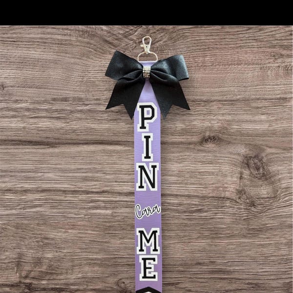 PIN ME Ribbons, Personalized Keychain for Backpacks and Athlete Gifts ...