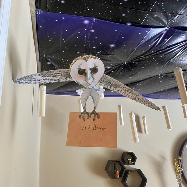 Wizard Delivery Owl, Printable Owl Craft, Animal Mobile, Wizard Owl ...