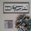 Vertical/horizontal HOME Sign W Felt Flower for O Farmhouse Wood Framed ...