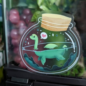 Confused Blob Fish in a Bottle Clear Acrylic Waterproof Sticker - Etsy