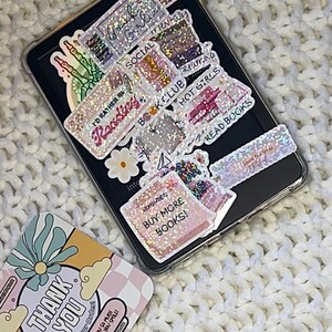 Pink Bookish Holographic Sticker Bundle Bookish Kindle Stickers Book ...