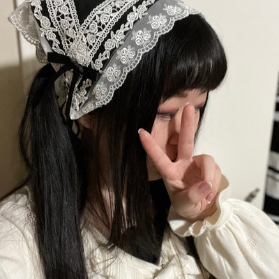 White Rabbit Lace Lolita Headband Gothic Hair Accessory - Etsy