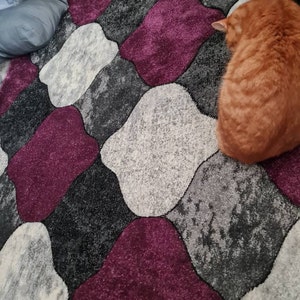 Thick Luxurious Teal Blue Silver Leaf Area Rugs Hand Carved High ...