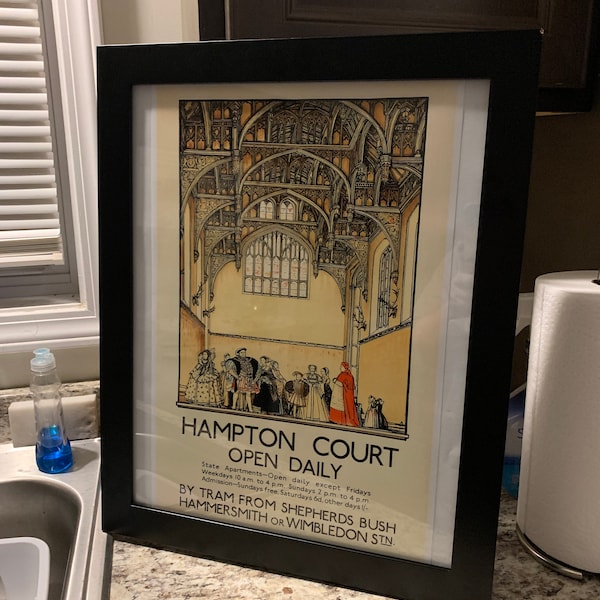 Reprint of a Vintage 1930s Travel Poster to Hampton Court, London - Etsy