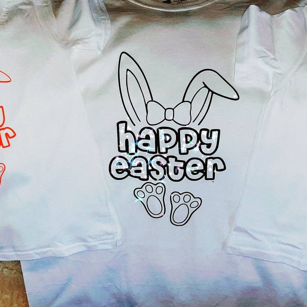 Happy Easter Coloring SVG, Easter Coloring SVG, Easter Bunny Coloring ...