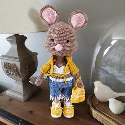 Crochet Pattern Cute Mouse Pixie Doll PDF - Etsy