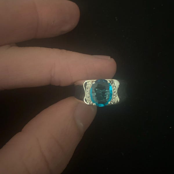 Blue Sapphire Ring for Men, Birthday Gift Ring, Wedding Ring, Statement ...