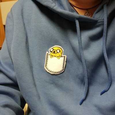 Jake the Dog in a Pocket Adventure Time Iron on Patch - Etsy