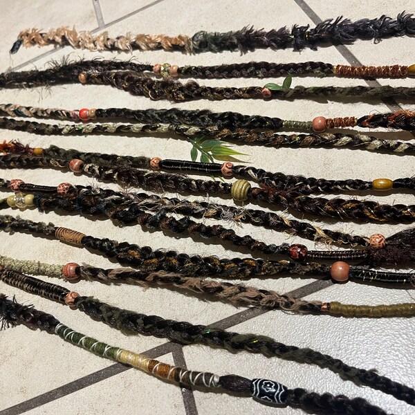 Forest Fae Braids, Clip in Dreads, Fishtail Braids, Synthetic Dreads ...