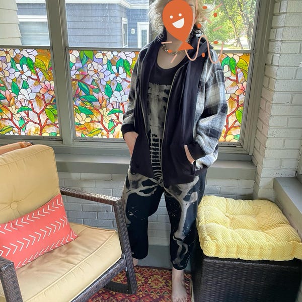 Bleached Skeleton Overalls: Gothic Grunge Halloween Costume - Etsy