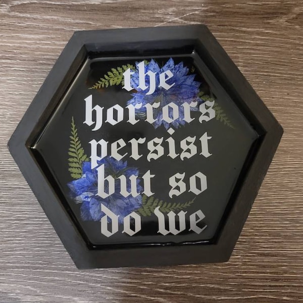 The Horrors Persist but so Do I Gothic Wall Decor Floral Wall Art ...