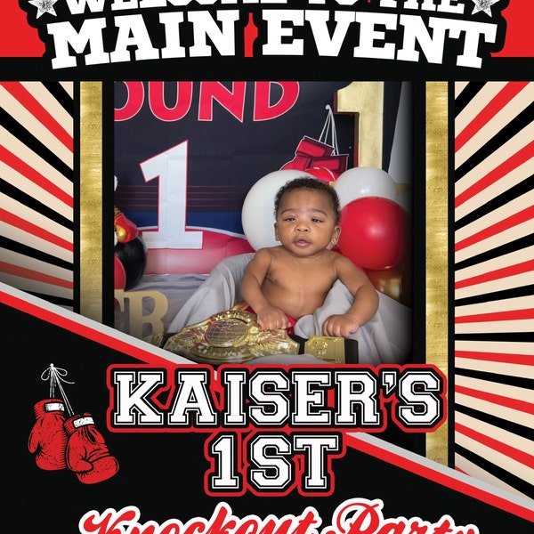 Boxing Welcome Sign, Boxing Party, the Main Event, Boxing Theme ...