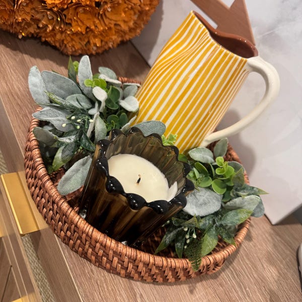 Large Bead Grass Bush, Artificial Beaded Button Fern X7 Stems, Bundle ...