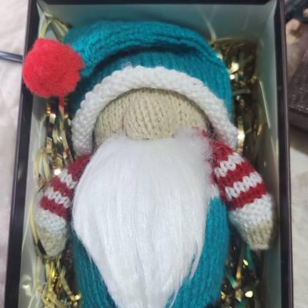 PDF Knitting Pattern Santa Gonk Xmas Gnome Toy Ornament & Chocolate ...