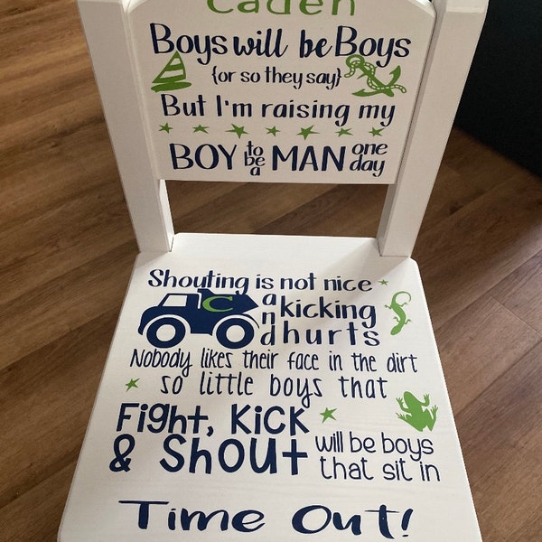 Boys Time Out Chair, Time Out Seat, Kids Time Out Chair, Time Out Chair ...