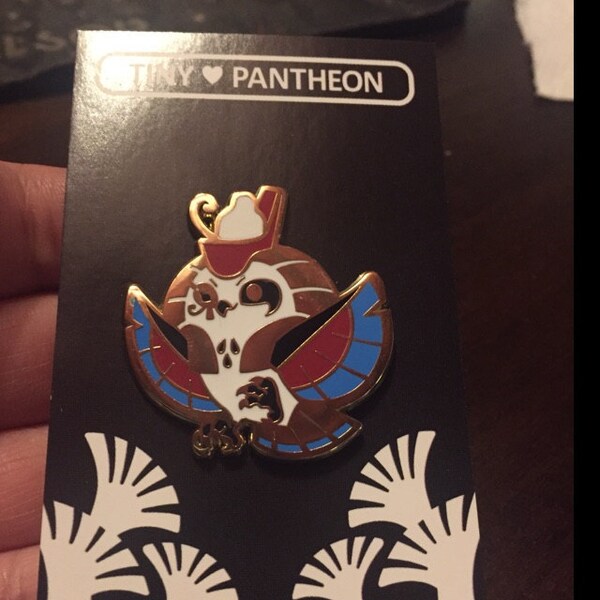 Tiny Pantheon HORUS ENAMEL PIN. Cute Ancient Egyptian Hawk God Horus ...