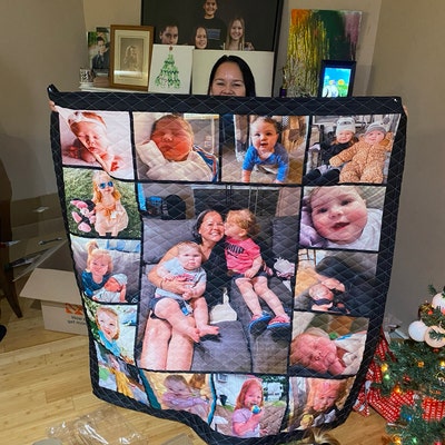 Custom Photo Quilt, Photo Quilt, Memory Quilt,dog Quilt,dog Mom,dog ...