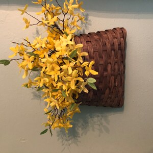 Handmade Basket, Wall Basket, Flower Basket,primitive Decor, Farmhouse ...