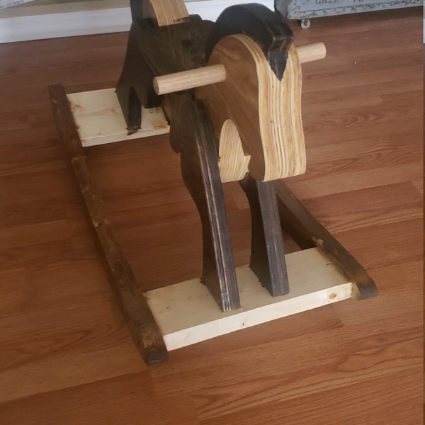 Antique 1890 Rocking Horse + Quick N' Easy Heirloom Rocking Horse Wood ...