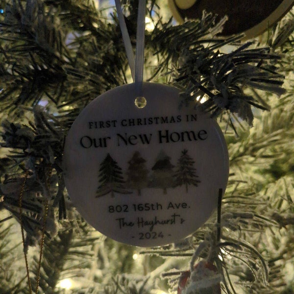 First Christmas in Our New Home Christmas Ornaments, Personalized Our ...