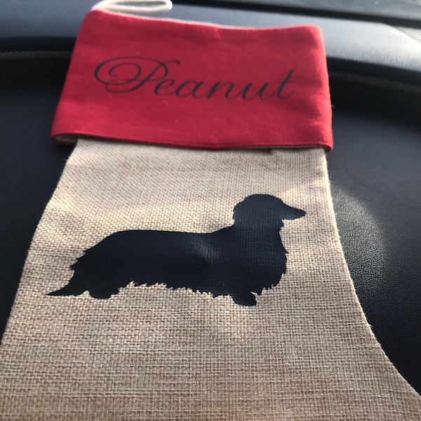 Dachshund Christmas Stocking- Personalized Christmas Stocking- Dog ...
