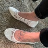 Ivory Crochet Lace Flats With BACK DAINTY BOW - Bridal Shoes, Women ...
