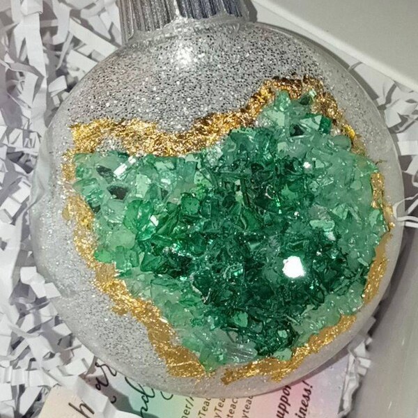 Geode Christmas Holiday Tree Ornament - Etsy
