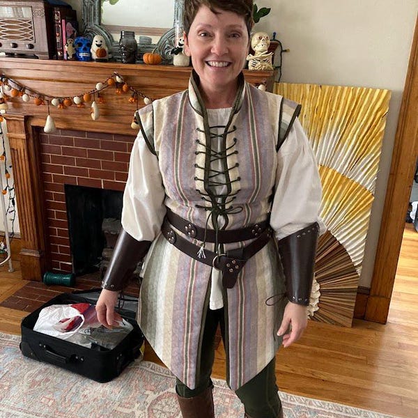 Female Fantasy Tabard Vest With Lacing - PDF Pattern for Instant ...