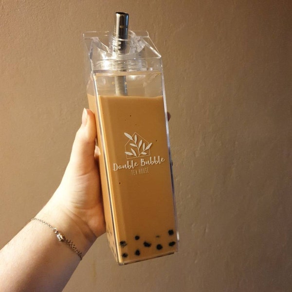 Bubble Tea Reusable Bottle | Milk Carton | Water Bottle | Milk Tea Cup ...
