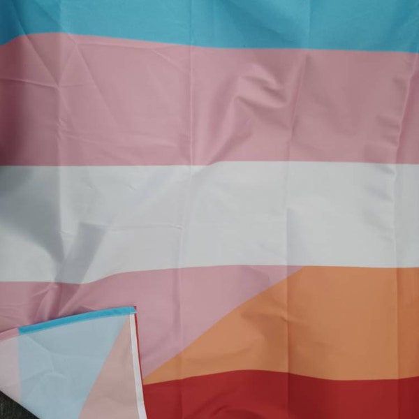 Transgender Lesbian Transbian Flag 3x5 - Etsy