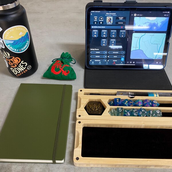 Dungeons Box™ D&D Dice Box USA Made Handmade Hero Dice Vault Bamboo ...