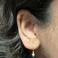 Emerald Green Dangle Earrings, Ear Stacks, 925 Sterling Silver Drop ...