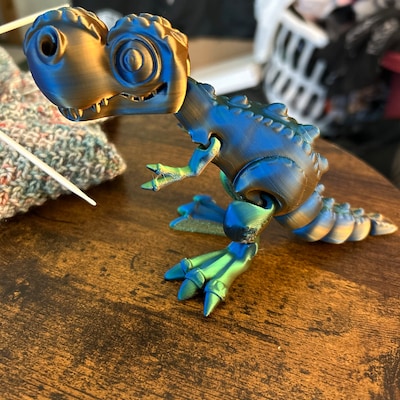 3D Printed Phoenix Fire Pyro Dragon, Articulated Dragon Figurine ...