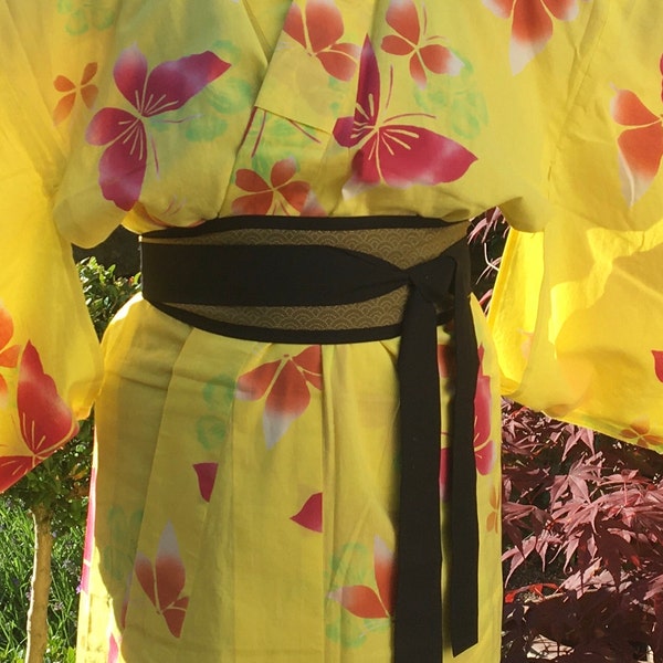 Black Obi Belt / Sash Oriental Japanese Geisha Style by Loobyloucrafts ...