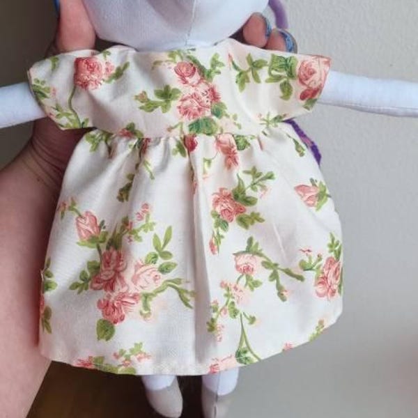 Doll Dress PDF Sewing Pattern and Tutorial - for Studio Seren Stuffed ...
