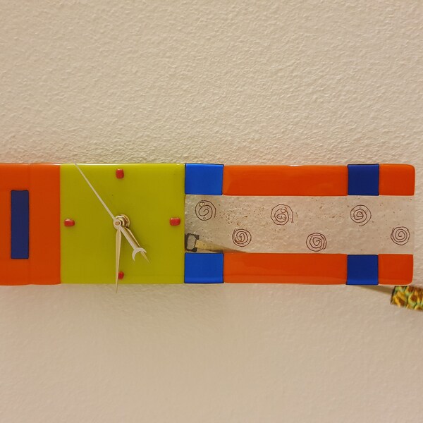 Tiffany Series Medium Glass Wall Clock - Etsy